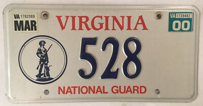 NATIONAL GUARD LOW 528 license plate USNG Army Military Armed Force ...