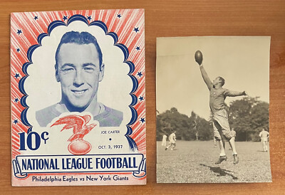 vintage 1937 NEW YORK GIANTS @ PHILADELPHIA EAGLES NFL FOOTBALL PROGRAM ...