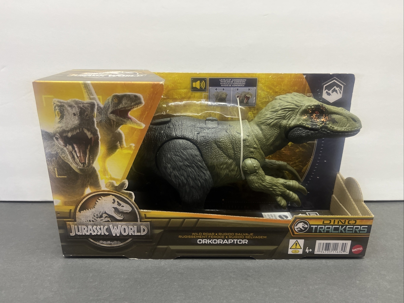 Mattel - Jurassic World Wild Roar Orkoraptor Action Figure Dinosaur ...