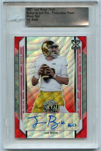 2021 LEAF METAL DRAFT IAN BOOK AUTOGRAPH P.P. PROOF RED WAVE RC #1/1 ...