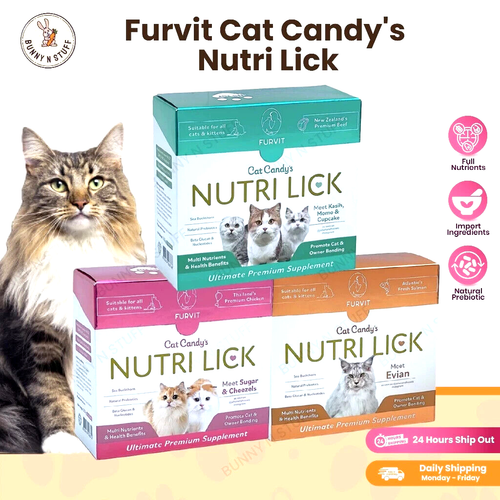Meow {1 Box} 40 x sachets Nutri Lick Cat Food Cat Candy's Ultimate ...