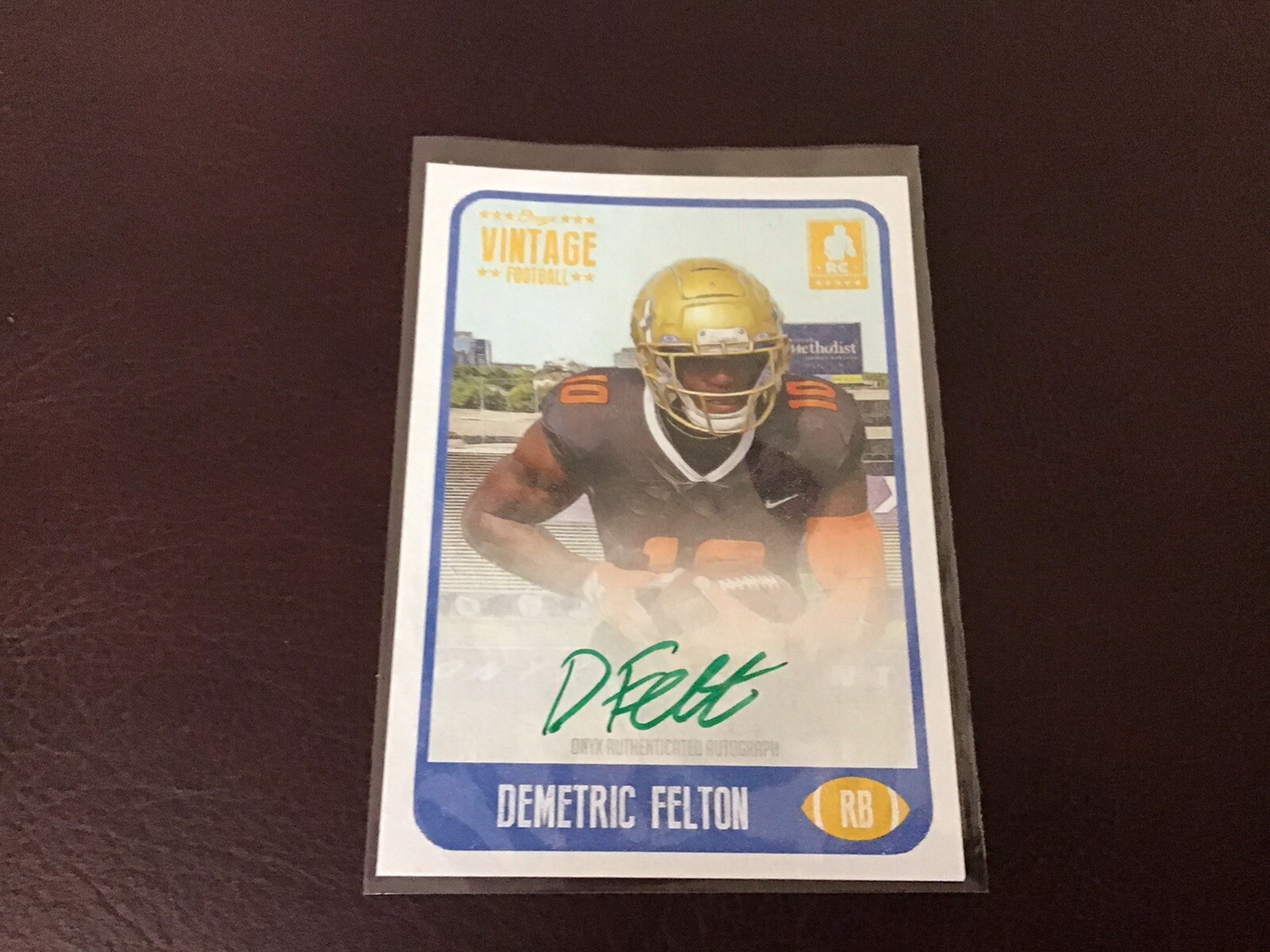 2021 Onyx Vintage Football DEMETRIC FELTON Green Ink Auto/50 | eBay