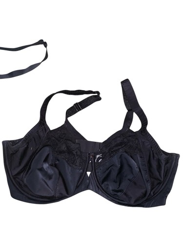 Bare Necessities Black Lace Keyhole Underwire Bra Sz 40DDD | eBay