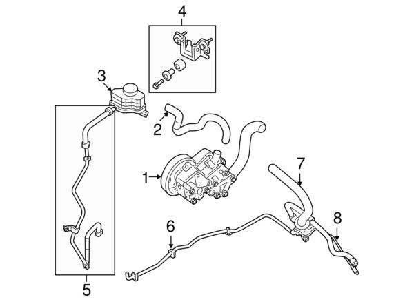49725-JA01A Nissan Hose-return, power steering 49725JA01A, New Genuine ...