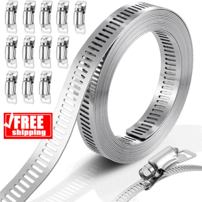 3M Stainless Steel Hose Clamp Large Adjustable Jubilee Clips with Fasteners UK eBay