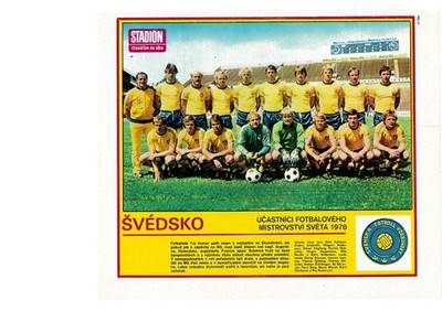 POSTER SVEZIA DA RIVISTA STADION REP.CECA-SQUADRE PARTCIPANTI MONDIALE ...