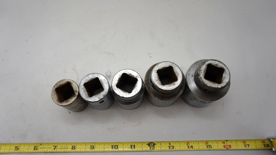 New Britain Sockets SAE 3/4" Drive Vintage Assorted Lot Of 5 Largest 1 ...