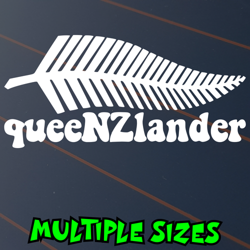 Queenzlander Sticker Car Decal New Zealand NZ Aotearoa Kiwi Fern QLD ...