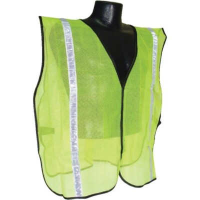 (50)-Radians Rad Wear Hi-Vis Green Safety Vest, 1 Size Fits All Model ...