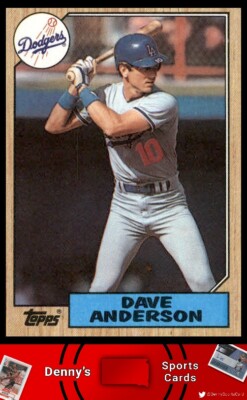 1987 Topps #73 Dave Anderson Los Angeles Dodgers Baseball Card | eBay