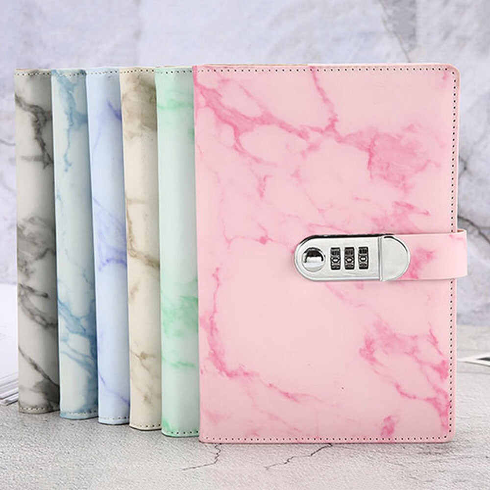 A5 Notebook Note Book Password Code Lock Stationery Journal Dairy ...