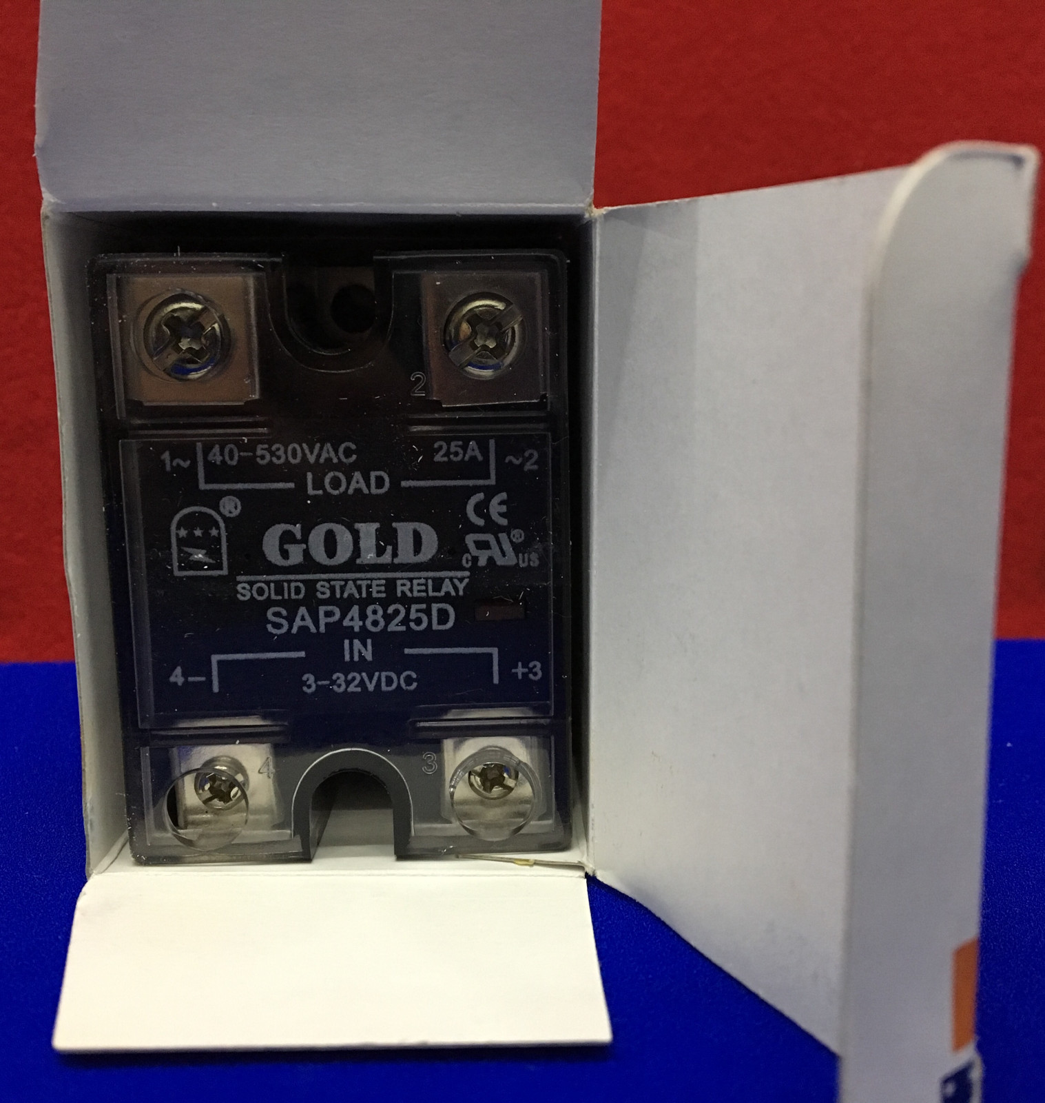 Gold Solid State Relay 40-530 VAC -25A - SAP4825D. Selling as 1 lot of ...