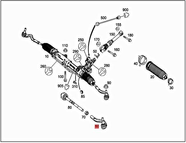 Genuine MERCEDES C218 S212 W212 X218 CLS C218 Tie rod 2124600105 | eBay