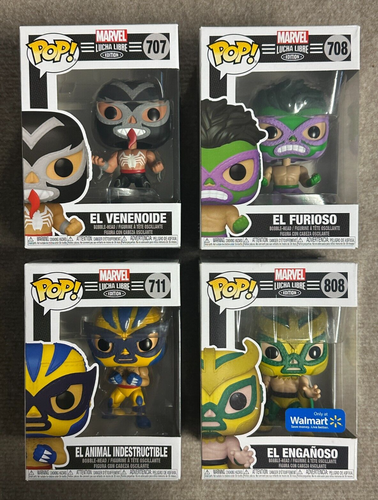 Funko Pop Marvel Lucha Libre Lot of 4 Vinyl Figures Collector Corps ...