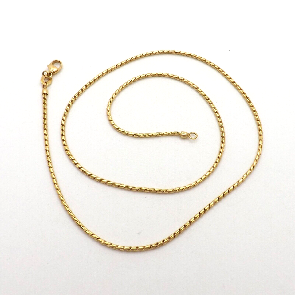 18k Gold Round Serpentine S Link Chain Necklace 18in Italy 750 New | eBay