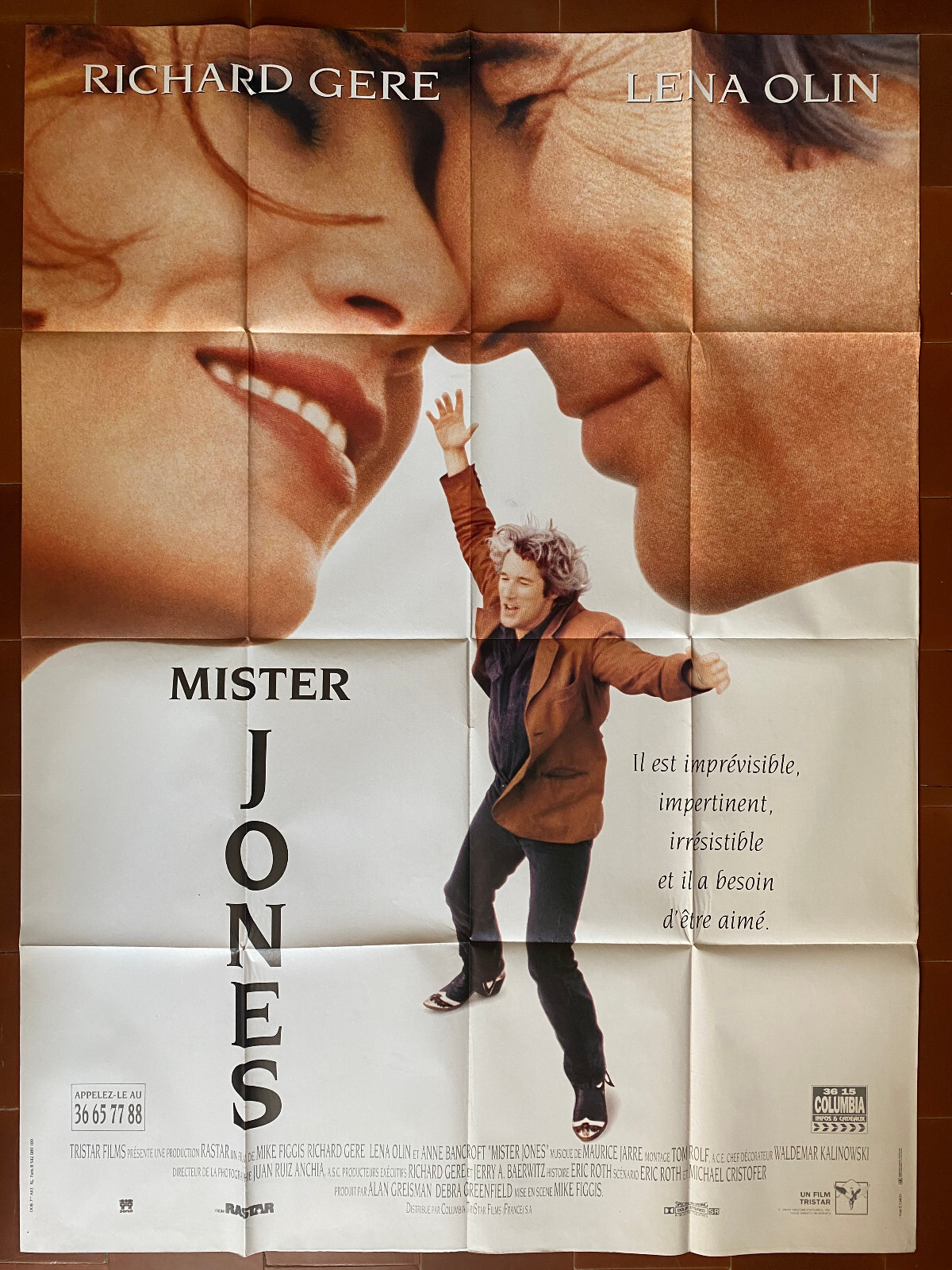 Poster Mister Jones Mike Figgis Lena Olin Richard Gere 120x160cm | eBay