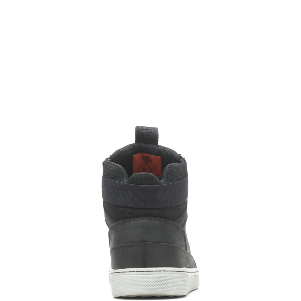 Harley-Davidson Bauman DE D50002 Mens Black Leather Lifestyle Sneakers ...