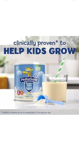 PediaSure Grow & Gain Shake Mix Powder, Vanilla, 14.1 Ounce (3 Count ...
