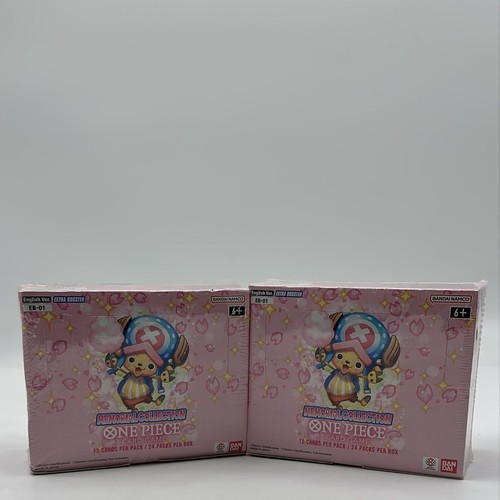 Lot of (2) One Piece EB-01 Memorial Collection Extra Booster Boxes ...