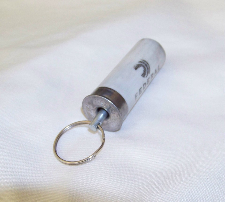 REAL Shotgun Shell Bullet Keychain Gun Case Zipper Pull Handle Skeet ...