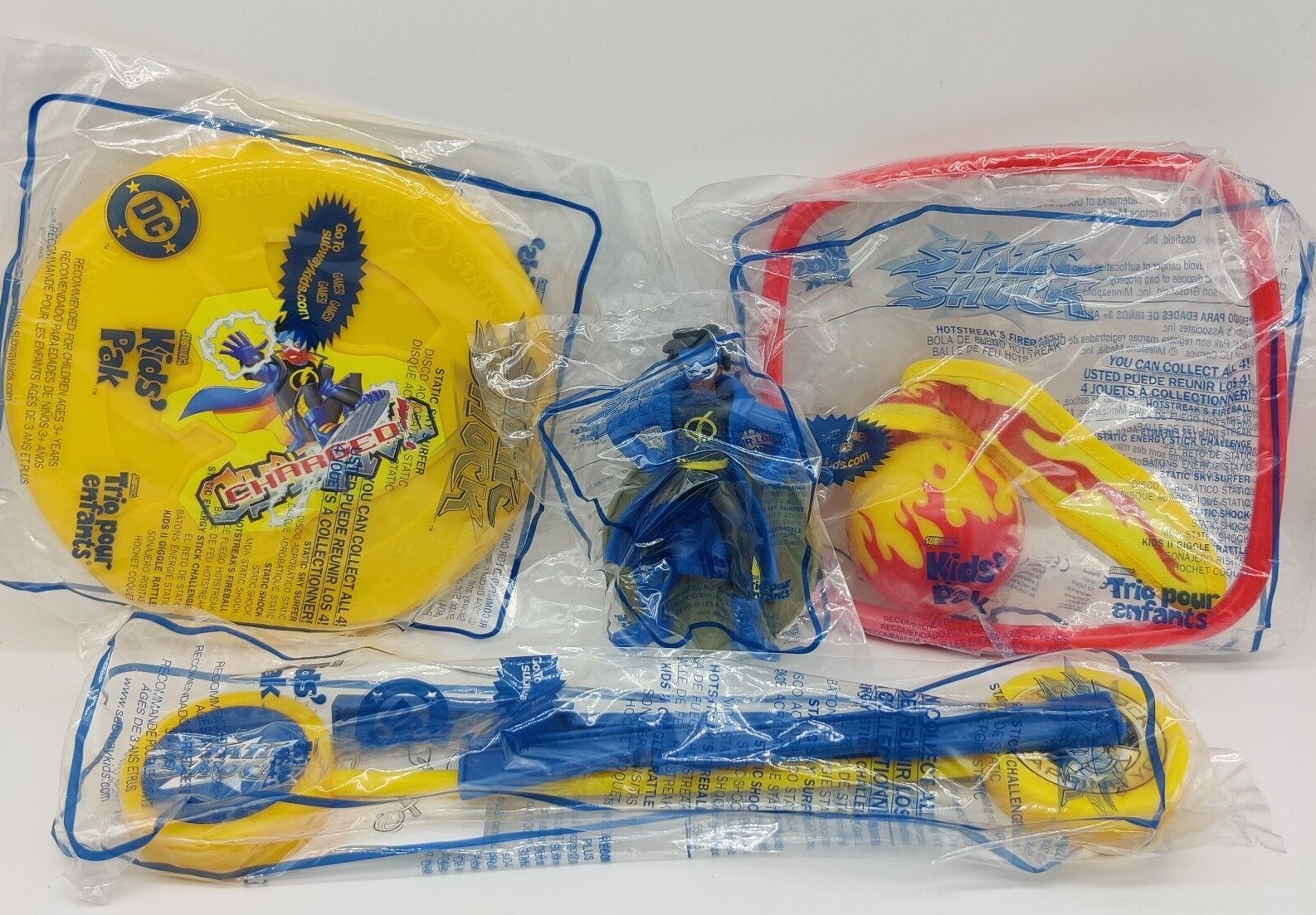 DC Comics Static Shock Subway Complete Set Of 4 Toys NEW In Package ...