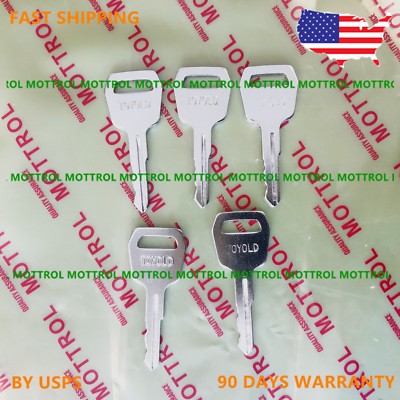 5 PK Key Fits Toyota Forklift Lift (Early/Older models) 511416 TOYOLD ...
