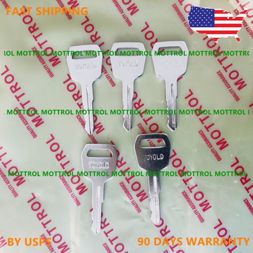 5 PK Key Fits Toyota Forklift Lift (Early/Older models) 511416 TOYOLD ...