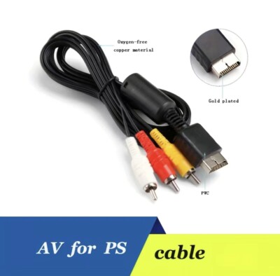 High-Definition 6FT/1.8M AV Video Cable - Compatible with PS/PS1/PS2 ...