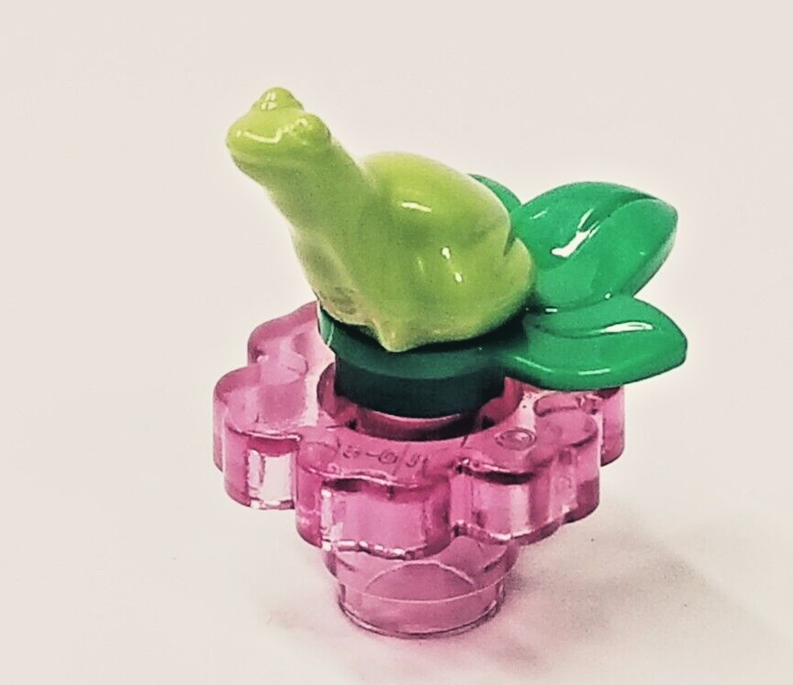 LEGO Minifigure Lime Frog Flower Set Green Leaf Pink Pedestal Friends ...