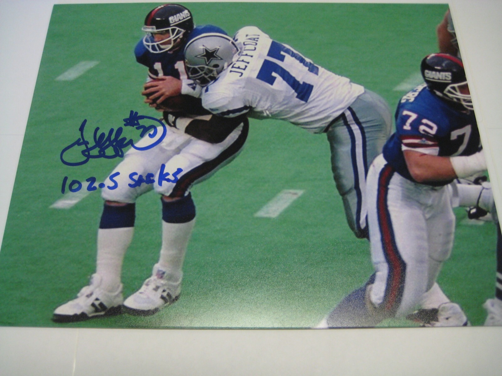 DALLAS COWBOYS GREAT JIM JEFFCOAT AUTOGRAPHED 8X10 PHOTO COA INSCRIBED ...
