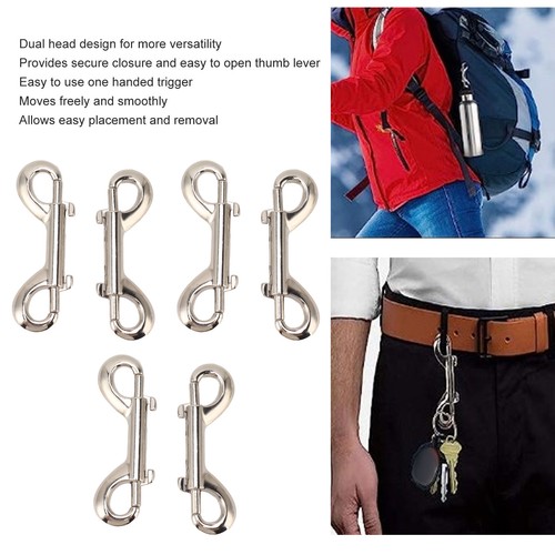 6Pcs Double Ended Hook Horse For Bolt Zinc Alloy Tack Keychain Double ...
