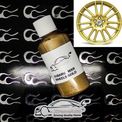 SUBARU PRODRIVE GOLD ALLOY WHEEL PAINT CHIP TOUCH UP KIT 30ML CURB WRX ...