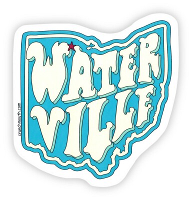 WATERVILLE OHIO OUTLINE AMERICANA TRAVEL DECAL BUMPER STICKER LAPTOP ...