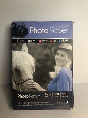 Krisp 180gsm 4' x 6' Matte Inkjet Photo Paper- Brand New | eBay Australia