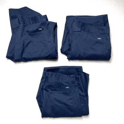SET OF 3 AT&T Logo Doc & Amelia by Cintas Mens Size 36RG Blue Work ...
