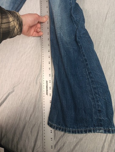 Helix Slim Boot Cut Jeans Men's 32x30 Blue Denim Distressed N56 Cowboy ...