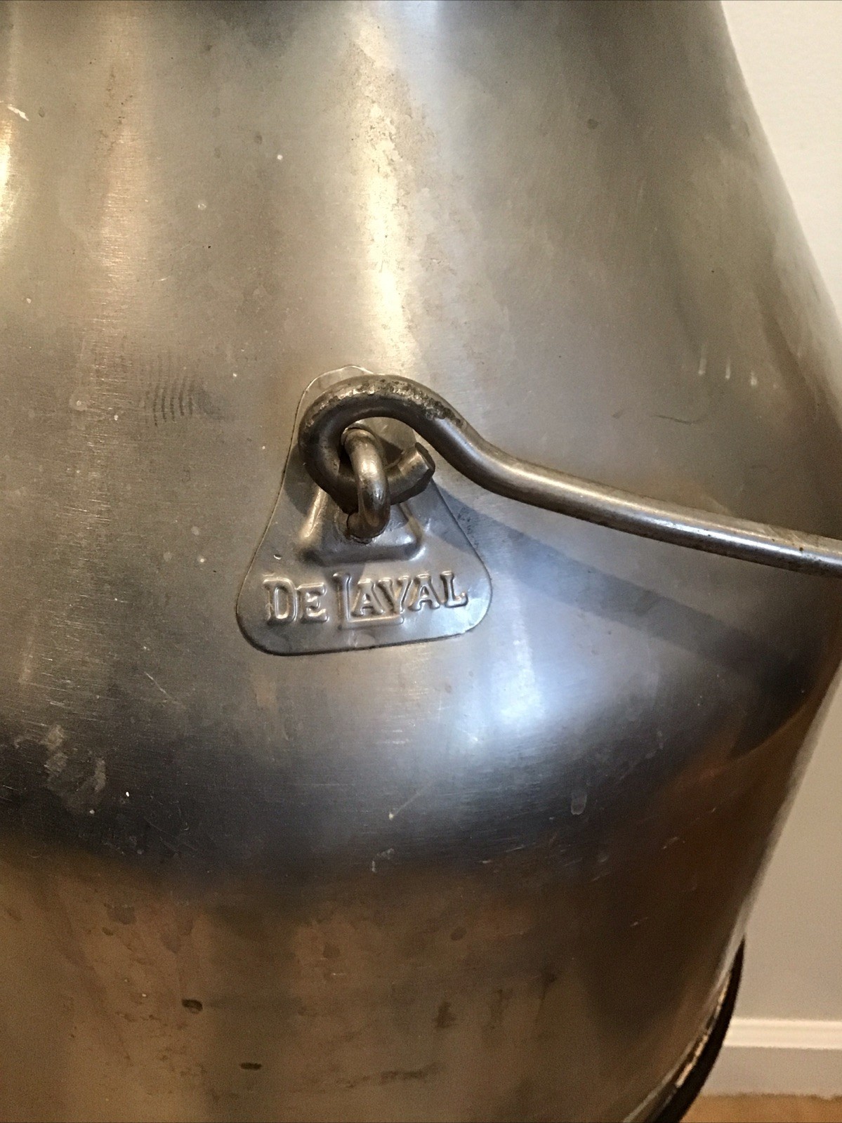 Vintage DeLaval stainless steel milking 5 gallon bucket pail can dairy ...
