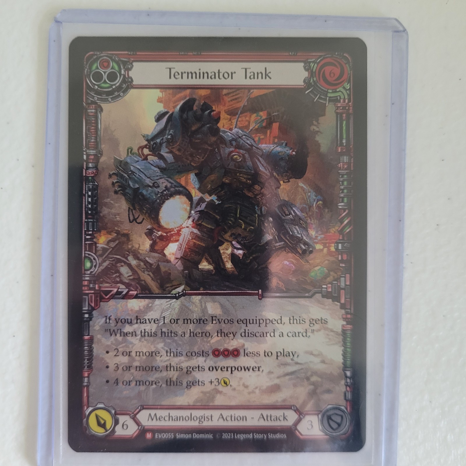 Terminator Tank Extended Art Rainbow Foil x1, Flesh and Blood, Bright ...