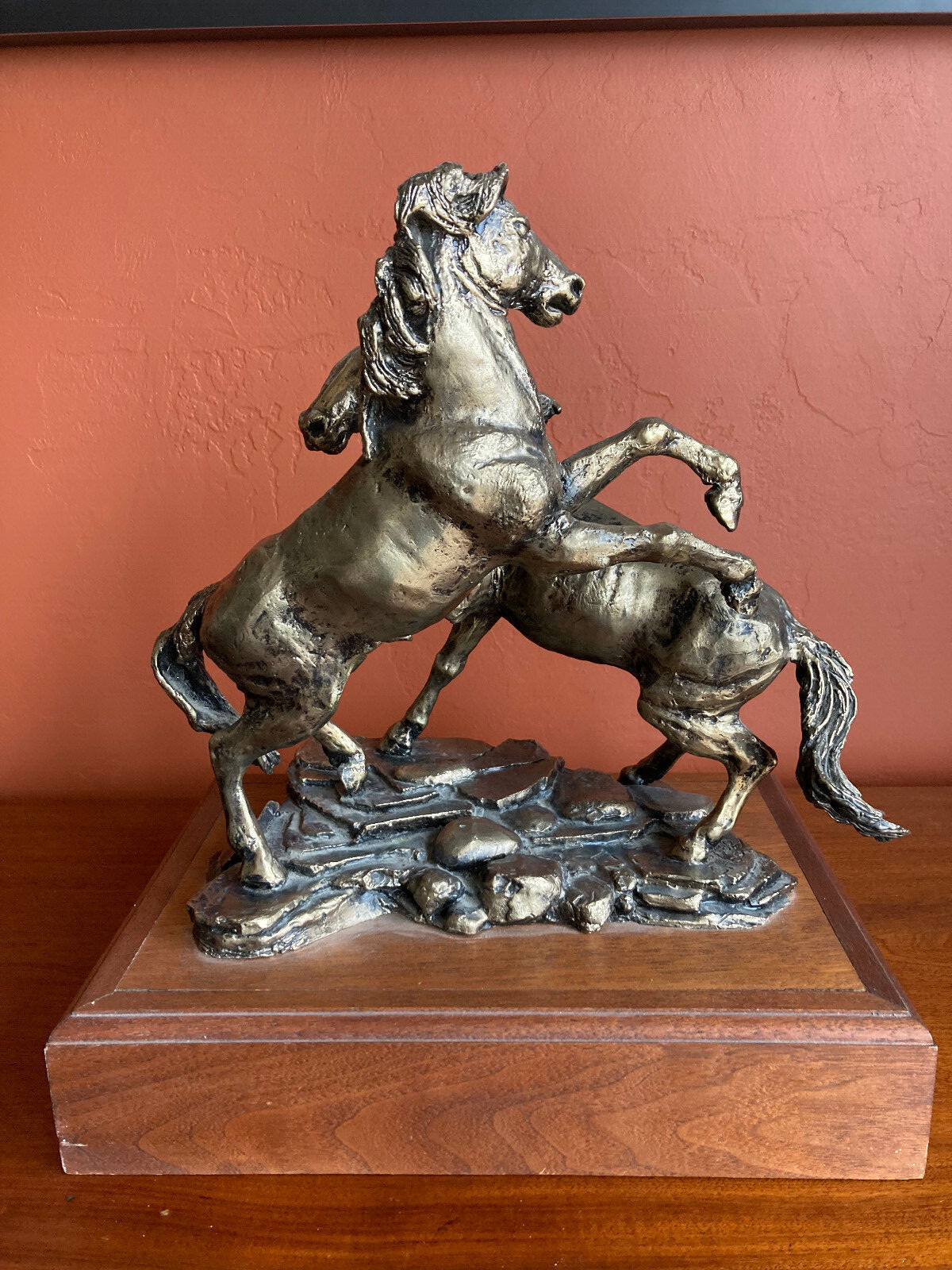 Wally Shoop Bronze Horse Statue "Winner Take All" | eBay