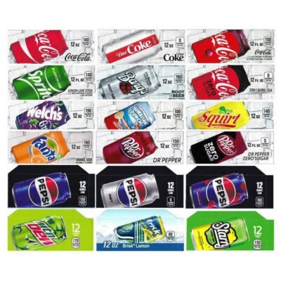 18 soda machine Flavor strips Coke, Pepsi, fits Dixie Narco, Vendo | eBay