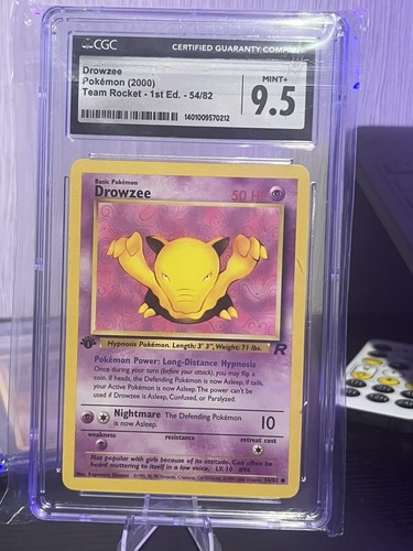 CGC 9.5 GM 1st Edition Drowzee 54/82 Pokemon Team Rocket 2000 | eBay