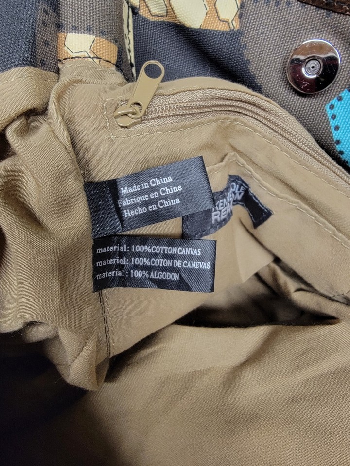 Kenneth Cole Reaction Rock The Tote Canvas Satchel Shoulder Bag Large ...