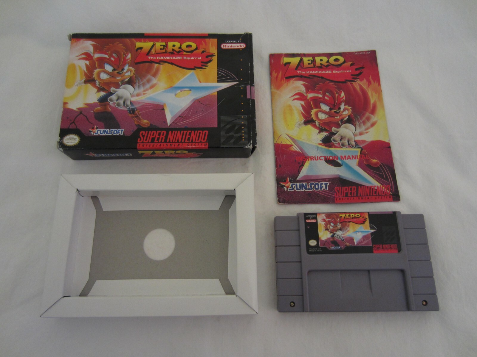 Zero the Kamikaze Squirrel (SNES) Super Nintendo CIB Complete Box 1994 ...