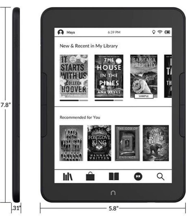 Barnes & Noble NOOK GlowLight 4 Plus eReader 7.8" 32GB BNRV1300 ...