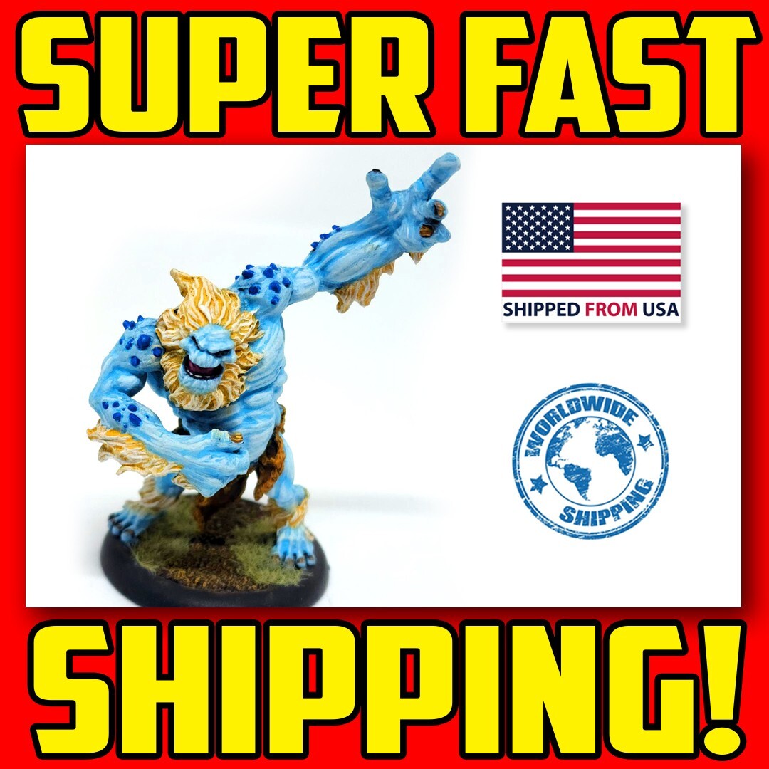 ⚔️🧊 ️ Built & PRO Painted METAL Trollbloods Winter Ice Troll Light ...