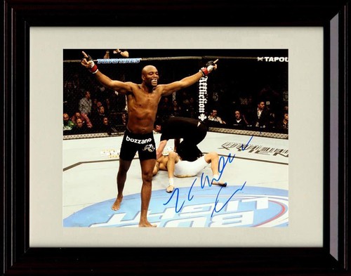 Unframed Anderson Silva Autograph Replica Print - Knockout Celebration ...