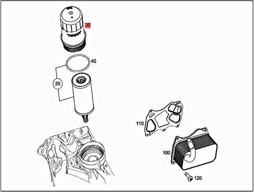 Genuine MERCEDES Oil filter housing cover 2761800038 | eBay