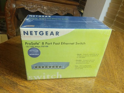 Netgear ProSafe 8 Port 10/100 Networking Switch Fast Ethernet Switch FS108 v2 | eBay