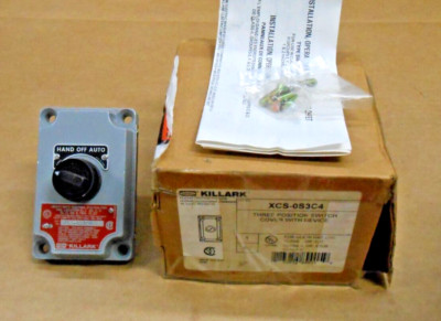 KILLARK XCS-0S3C4 HOA SWITCH COVER 3 POSITION FOR HAZARDOUS LOCATIONS ...