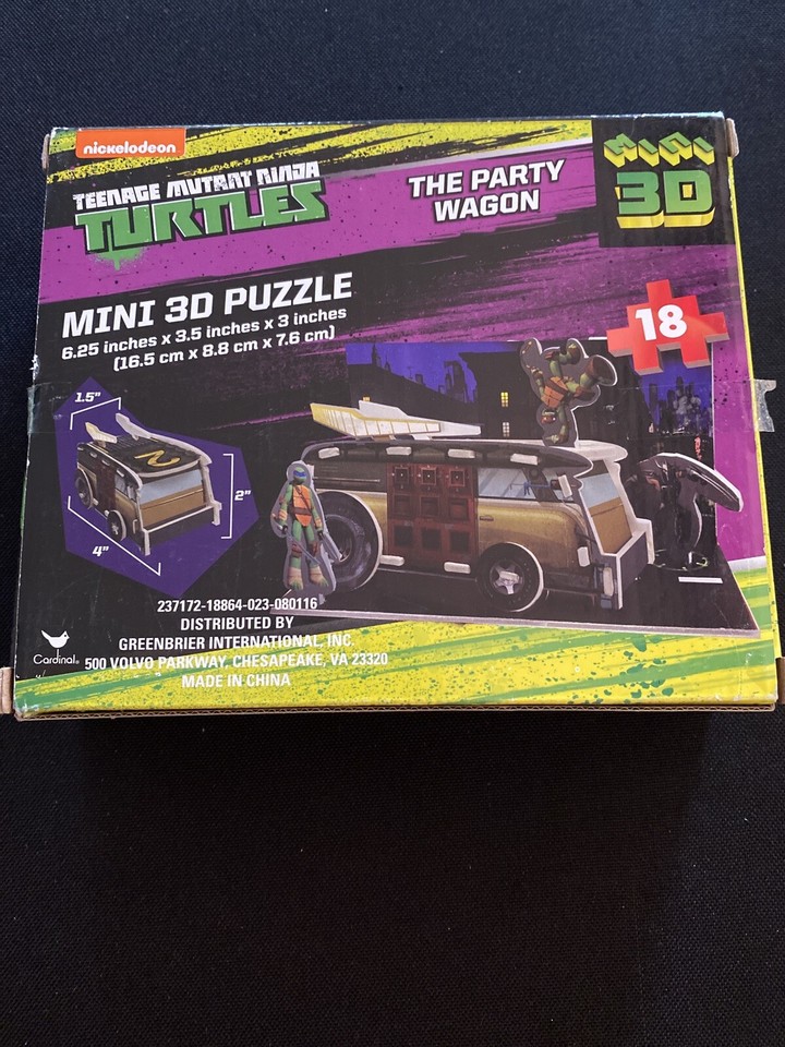 Cardinal Nickelodeon TMNT Ninja Turtles 18 Piece Mini 3D Puzzle | eBay